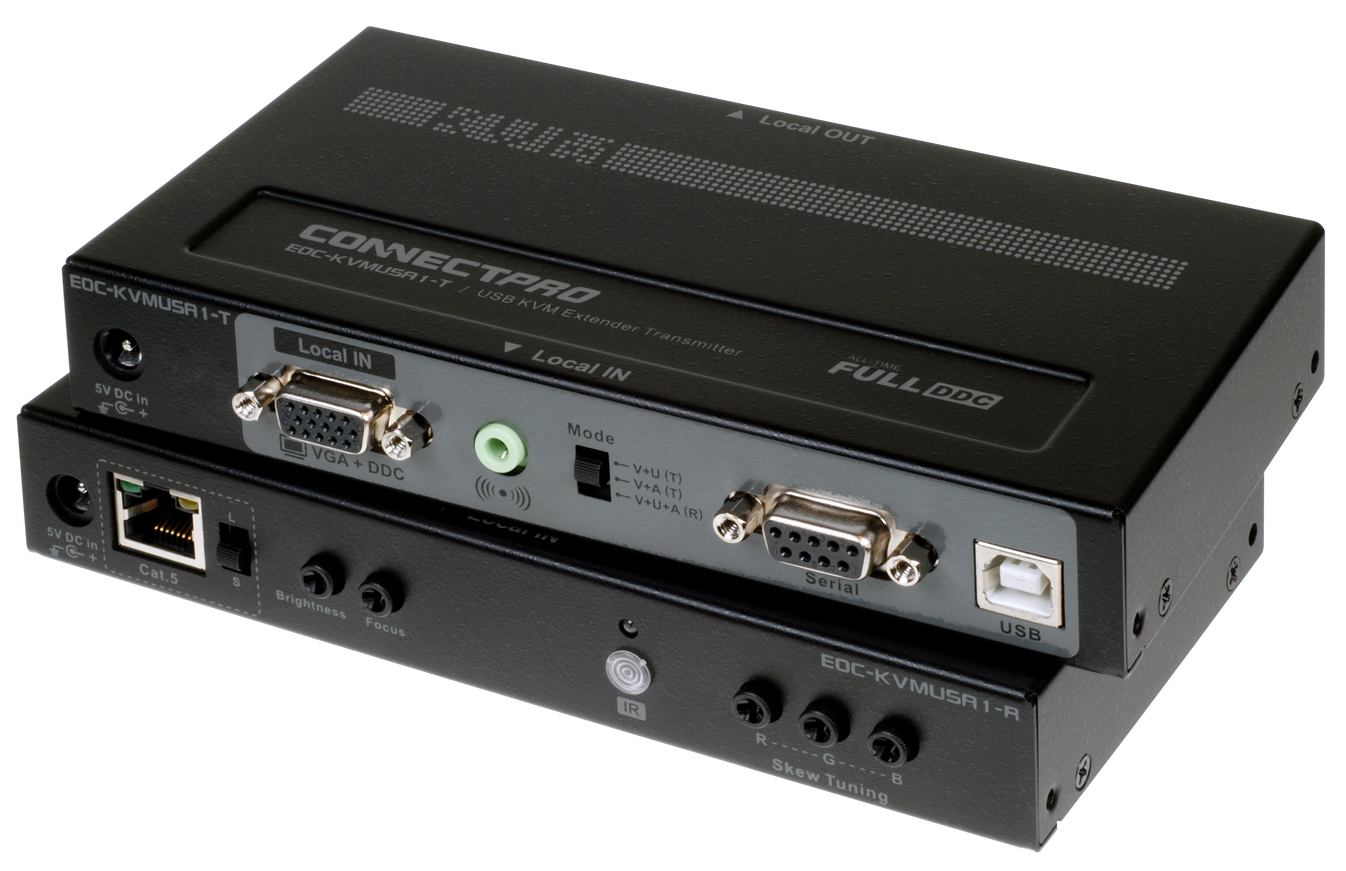 EOC-KVMUSA1 KVM Console Extender for Video, USB, Serial, and Audio ove ...