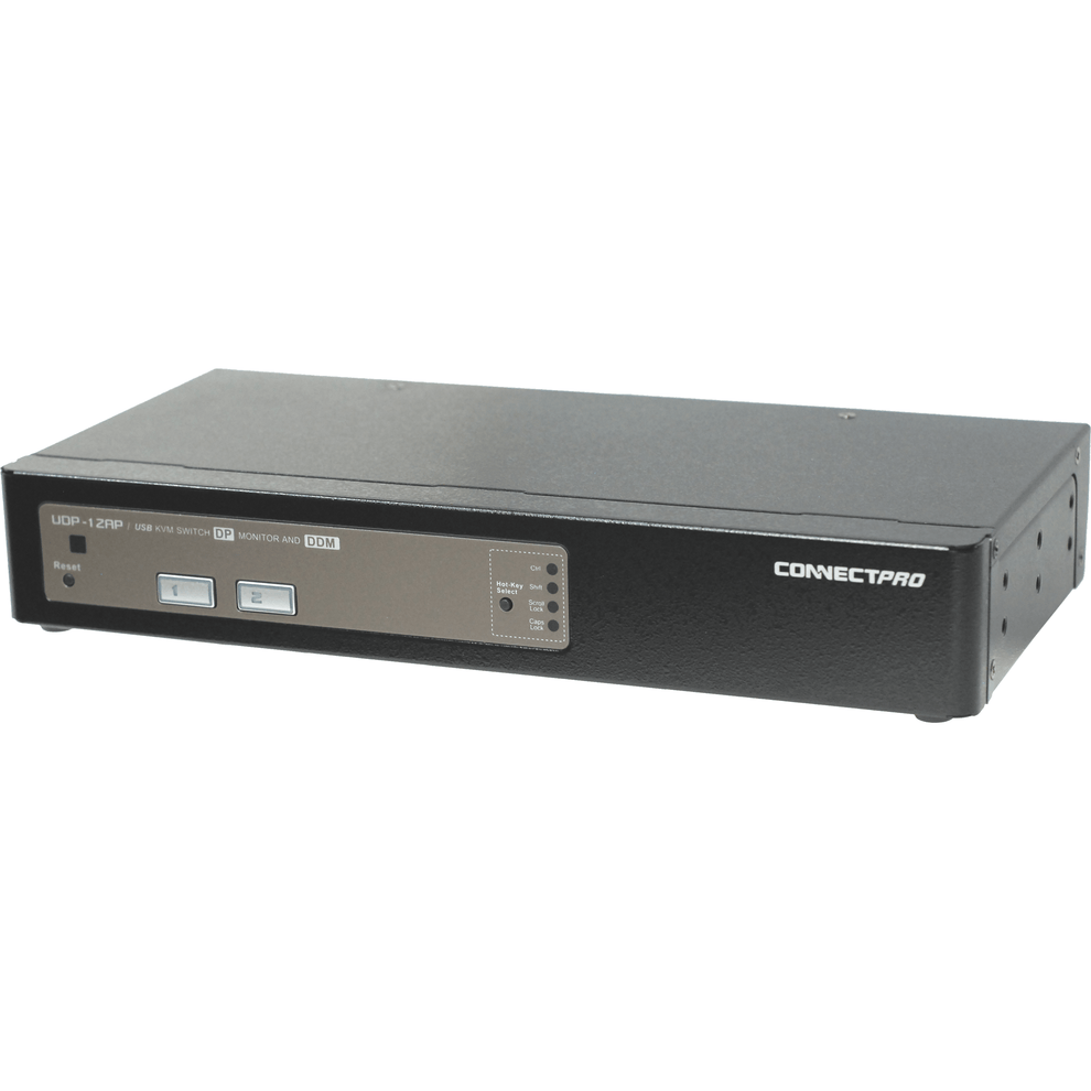 UDP-12AP DisplayPort 1.4 KVM Switch for Single Monitor and 2 Systems ...